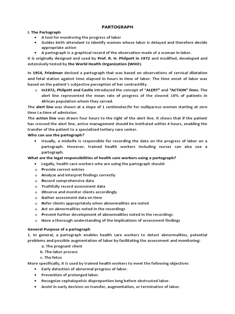 Understanding the Partograph in Labor Monitoring | PDF | Childbirth | Fetus