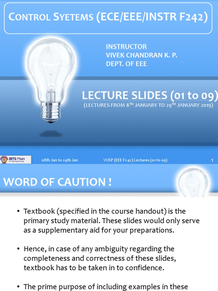 Control System Slides | PDF | Mathematical Model | Control Theory Control System Slides | PDF | Mathematical Model | Control Theory