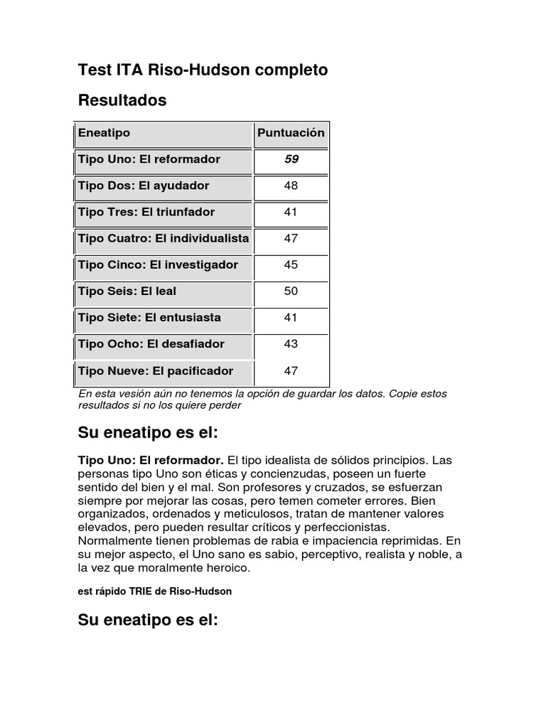 Test ITA Riso | PDF | Amor