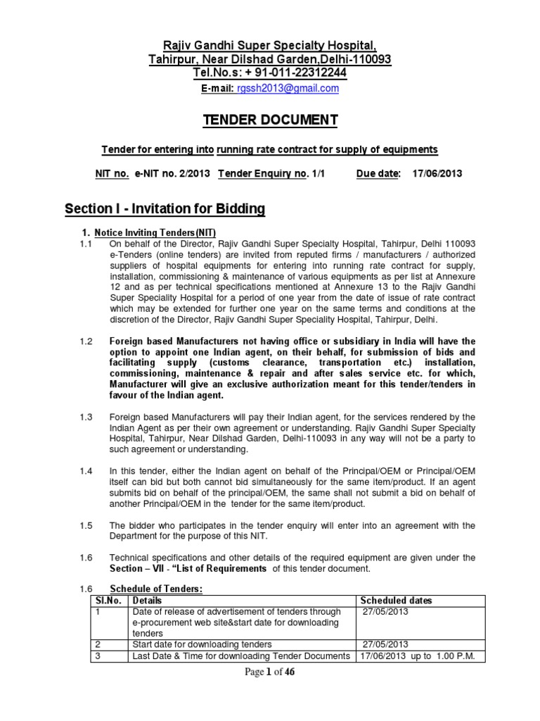 Rate Contract | PDF | Legal Tender | Specification (Technical Standard)
