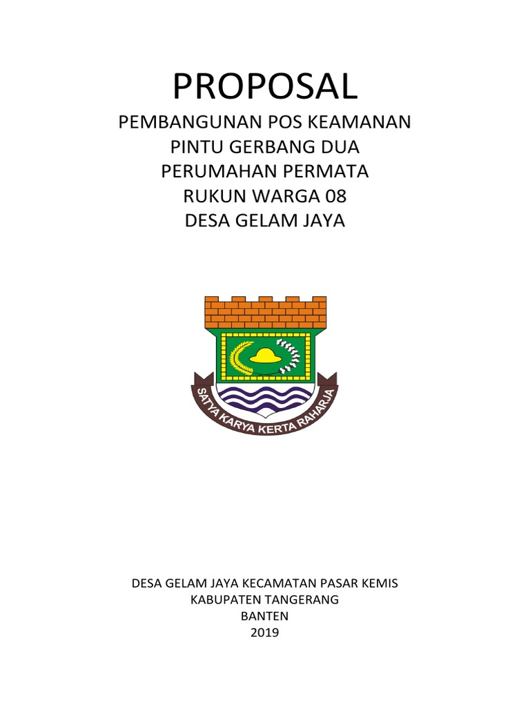 Proposal Pos Keamanan Rw.008 | PDF