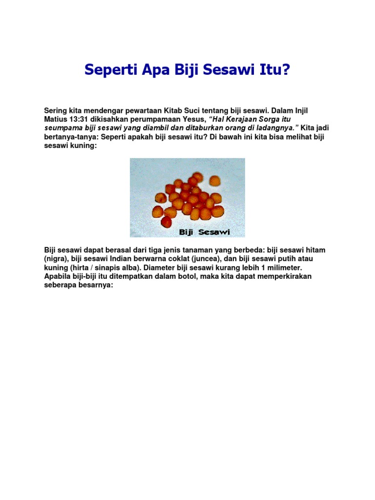 Mengenal Biji Sesawi dan Maknanya | PDF | Agama & Spiritualitas