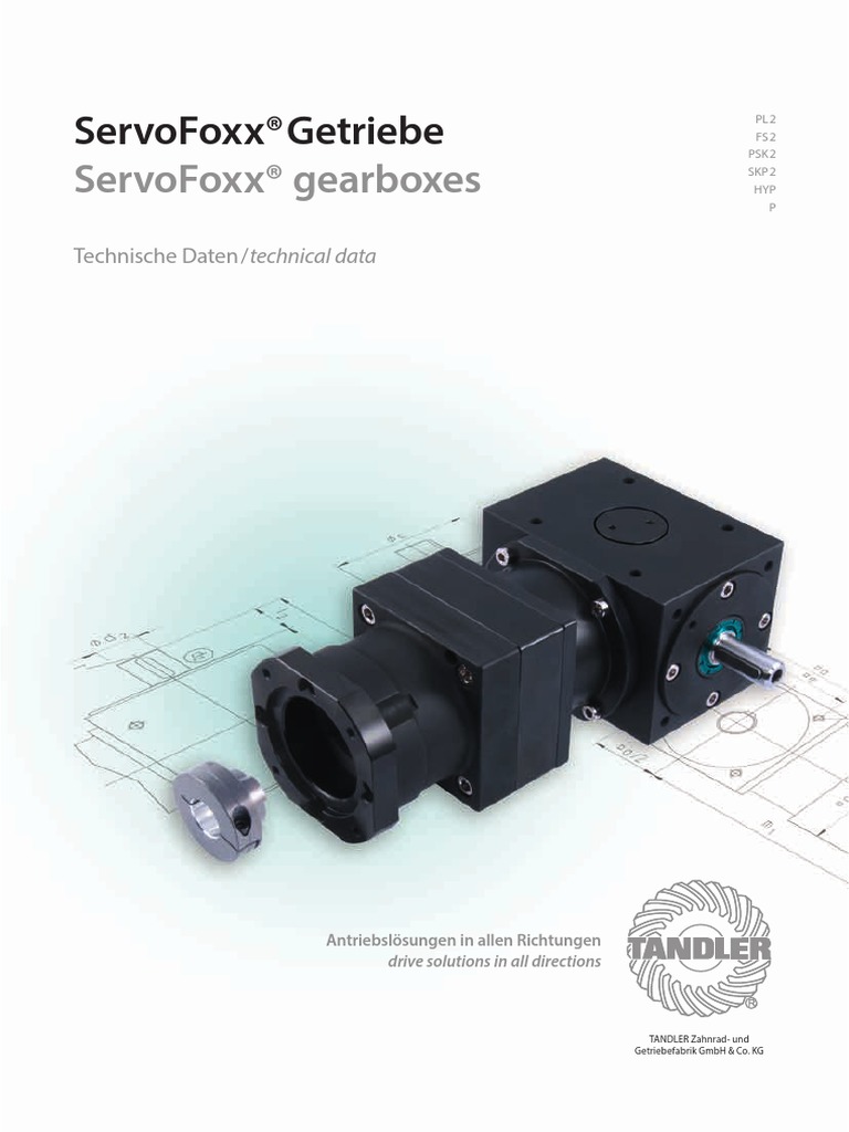 Detandler Servogetriebe Katalogentandler Servo Gearboxes Catalogue | PDF