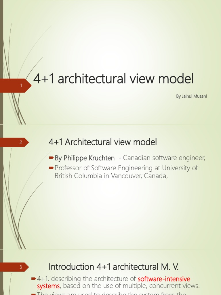 4+1 Architectural View Model: by Jainul Musani | PDF | Use Case ...