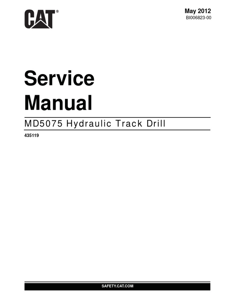 MD5075 Hydraulic Track Drill Service Manual | PDF | Nut (Hardware ...