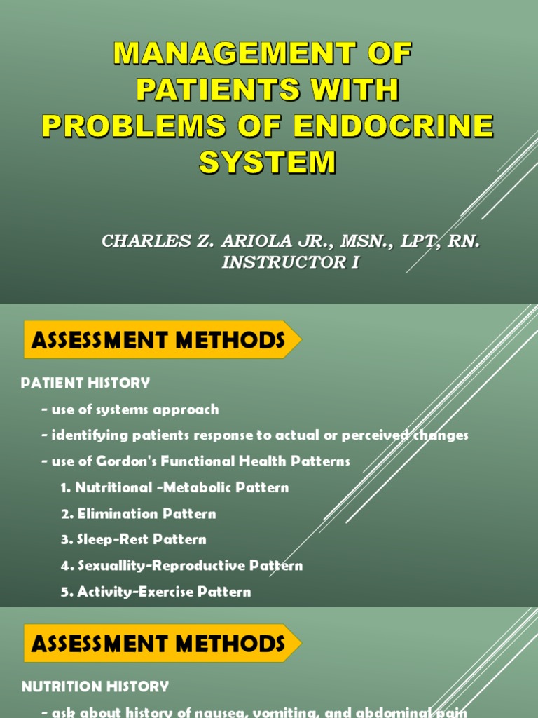 Assessing Endocrine Function Through History, Exam & Testing | PDF ...