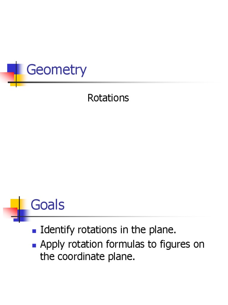 Geometry: Rotations | PDF | Angle | Rotation