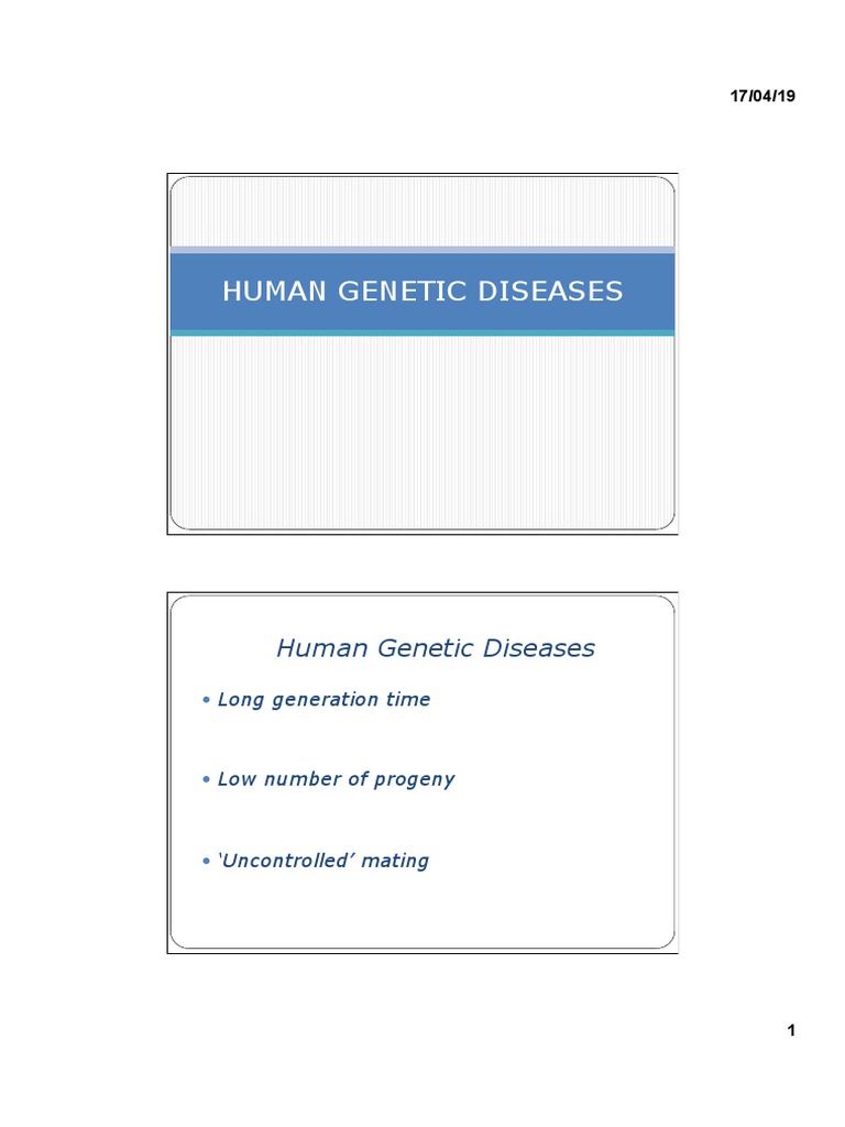 Human Genetics | PDF | Genetic Disorder | Dominance (Genetics)