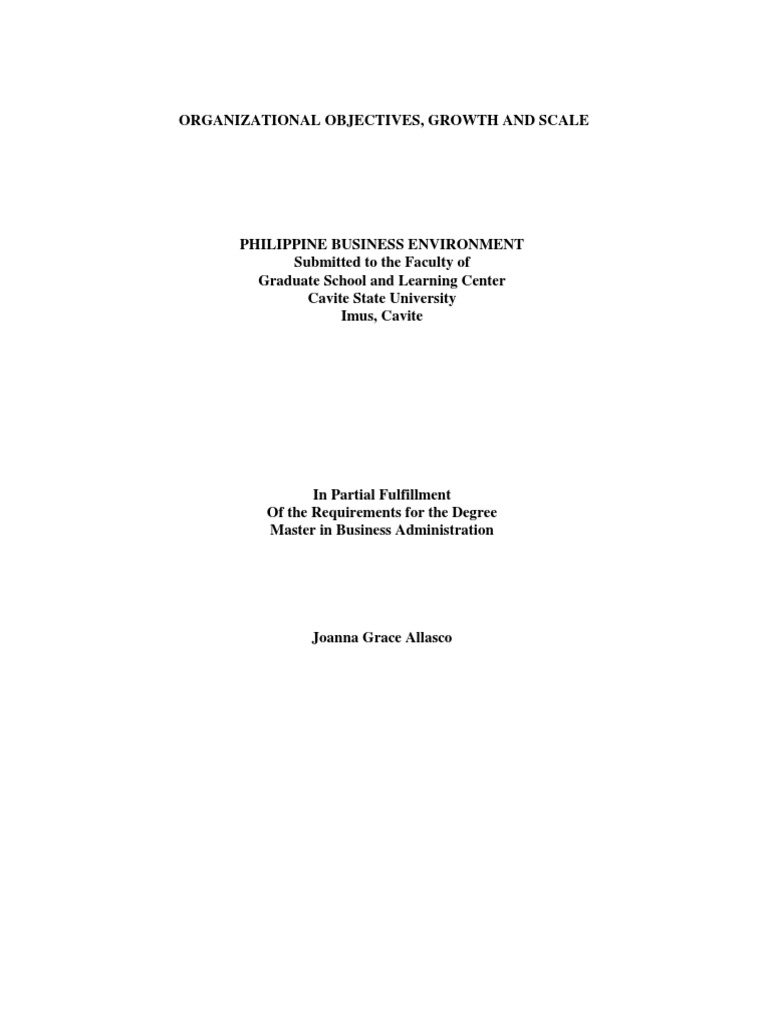 Organizational Objectives | PDF | Business | Economies