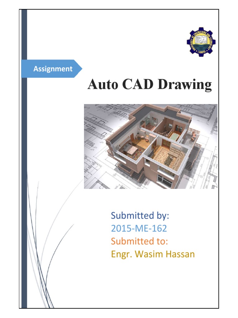 AutoCAD Drawing Assignment Submission | PDF