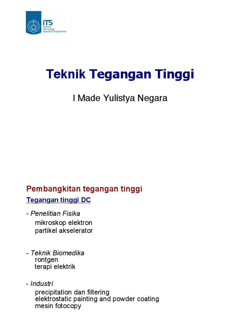 Teknik Tegangan Tinggi | PDF