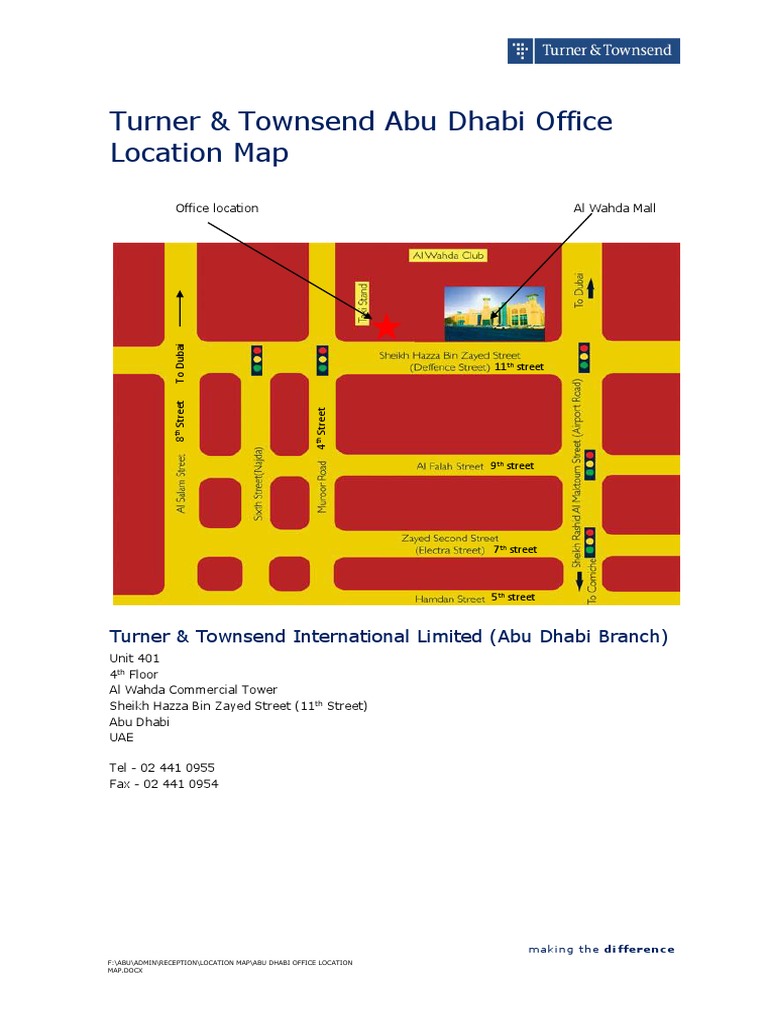 Abu Dhabi Office Location Map | PDF