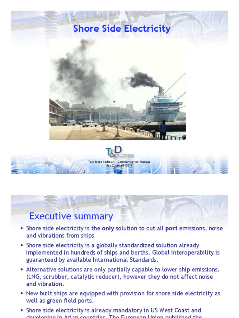 Shore Side Electricity | PDF | Waterway And Maritime | Transport