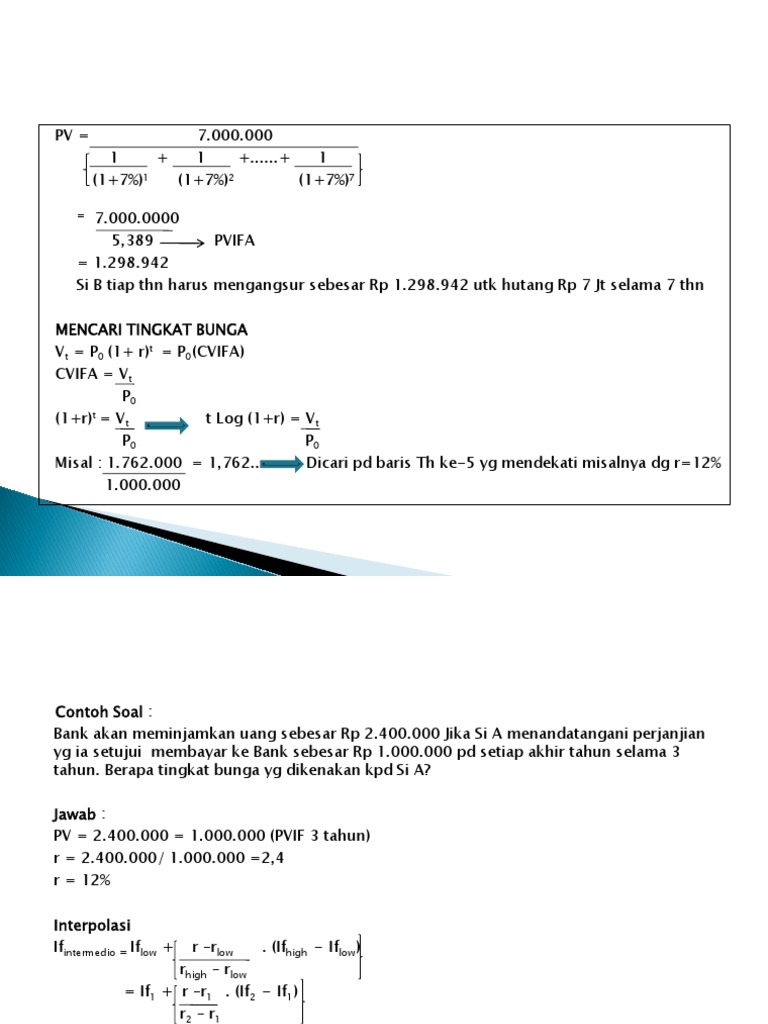 Pertemuan 5 Mencari Tingkat Bunga | PDF