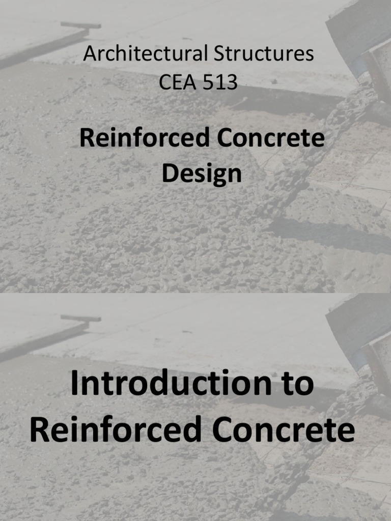 Reinforced Concrete Design Introduction | PDF | Beam (Structure) | Bending