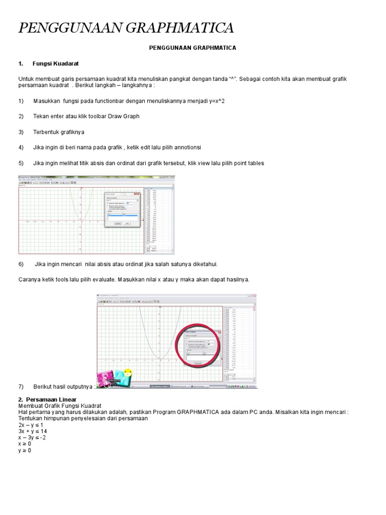 Penggunaan Graphmatica | PDF