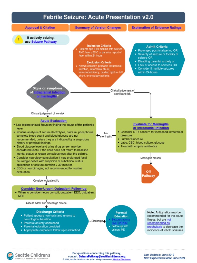 Febrile Seizures Pathway | PDF | Meningitis | Epilepsy