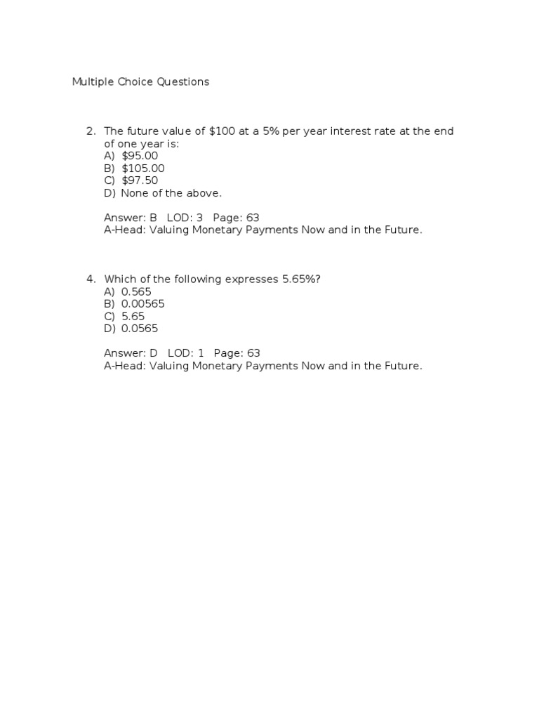 Chap 004 Students | PDF | Present Value | Interest