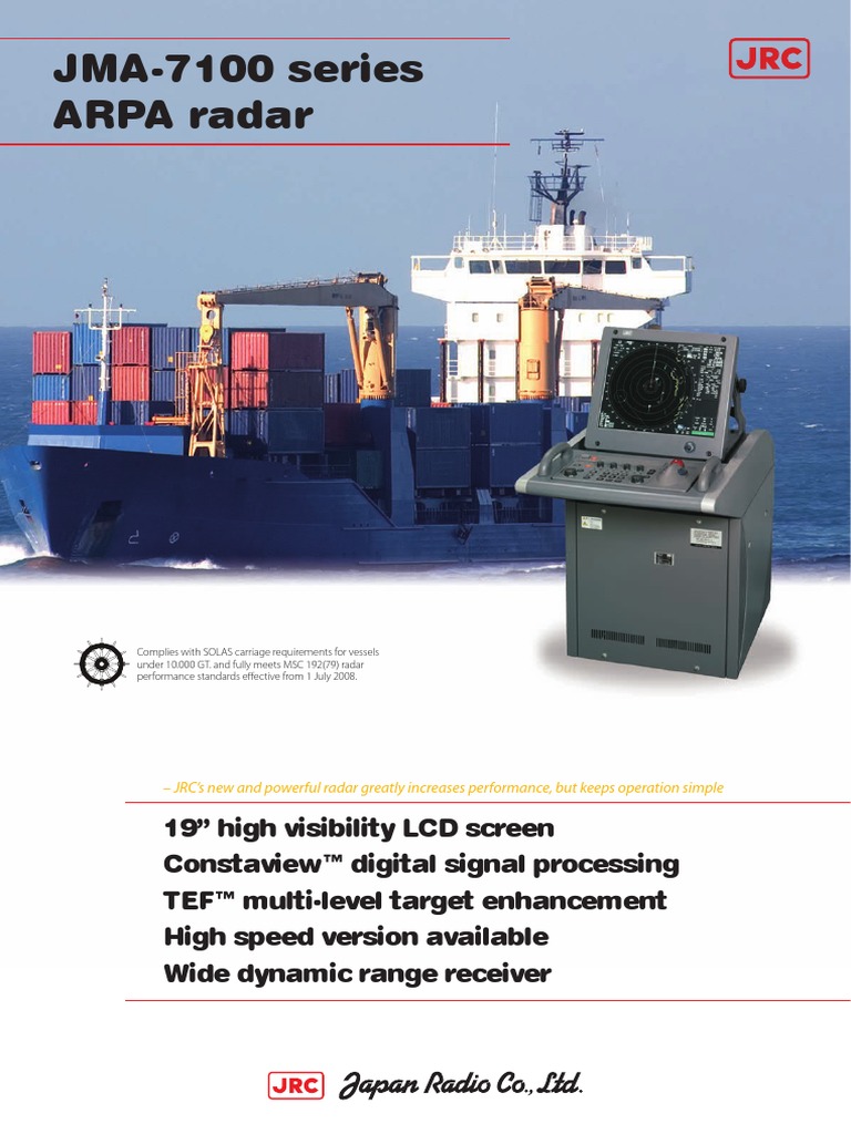 JRC JMA 7100 Brochure | PDF | Radar | Computer Keyboard