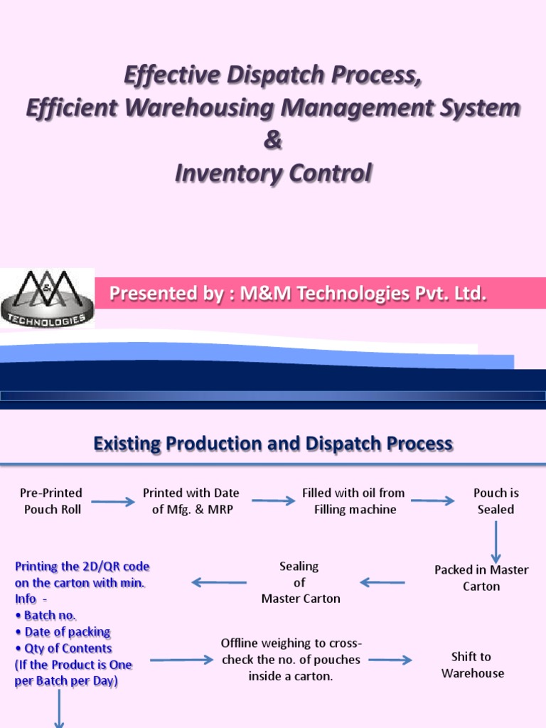 Effective Process For Dispatch & Inventory Control | PDF | Warehouse ...