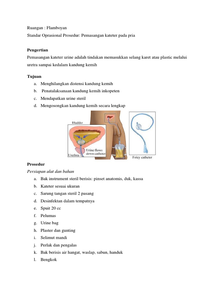 SOP Pemasangan Kateter | PDF
