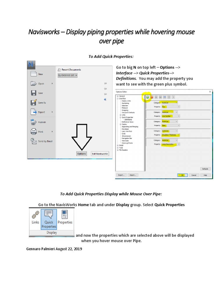 NavisWorks Display Properties | PDF