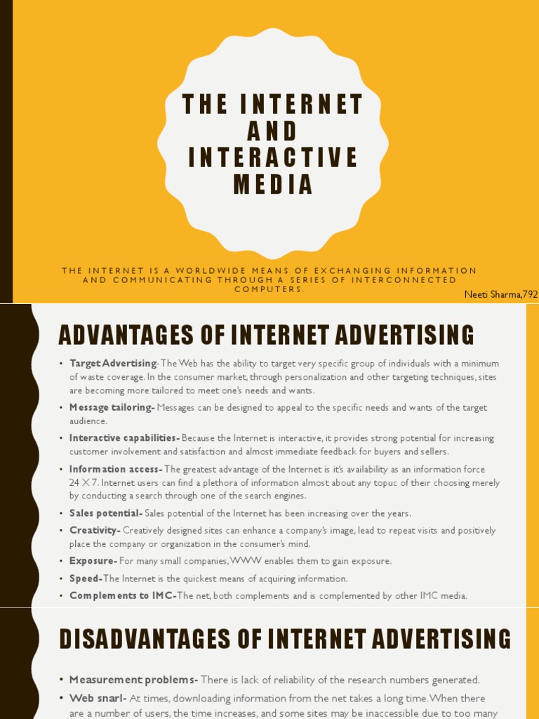 The Internet and Interactive Media | PDF | Mass Media | Advertising