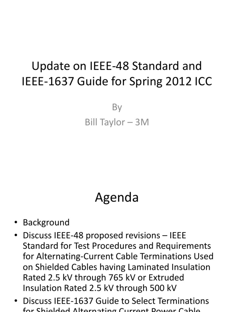 Update On IEEE-48 Standard | PDF | Electricity | Electromagnetism