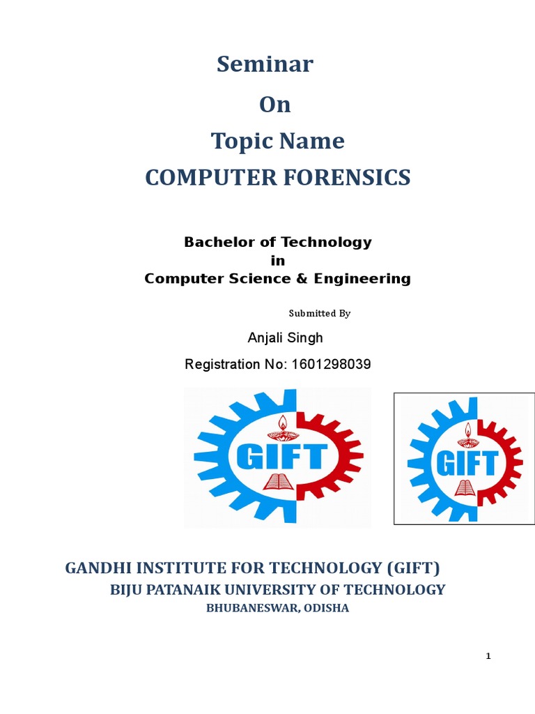 Seminar Report | PDF | Computer Forensics | Computer File