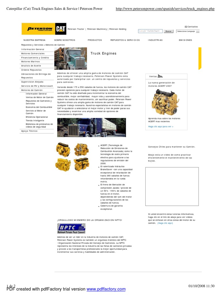 Camiones de Carretera Caterpillar | PDF | Camión | Science
