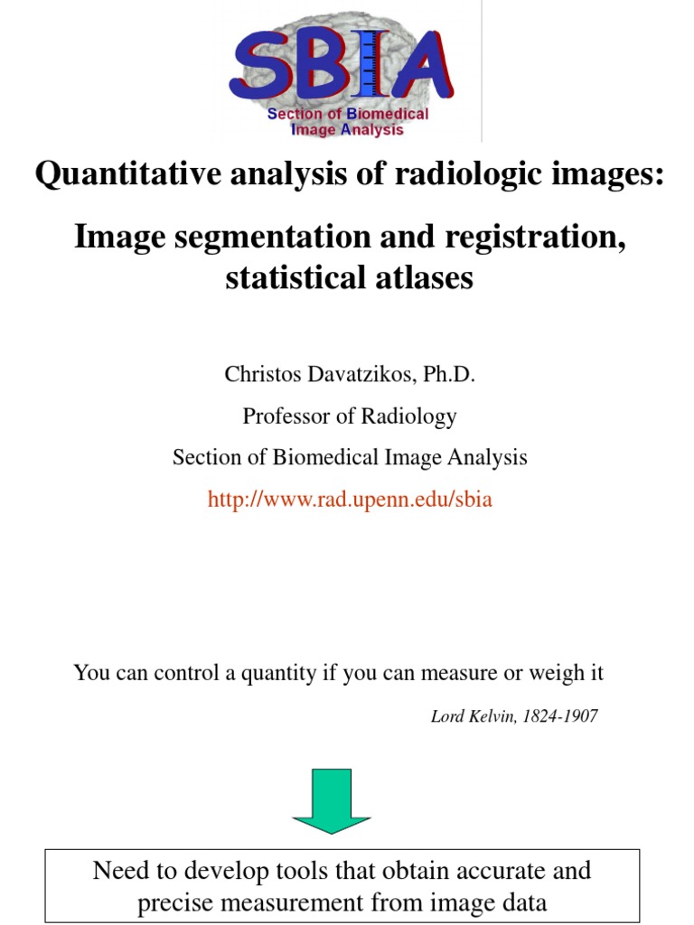 Quantitative Analysis of Radiologic Images: Image Segmentation and ...
