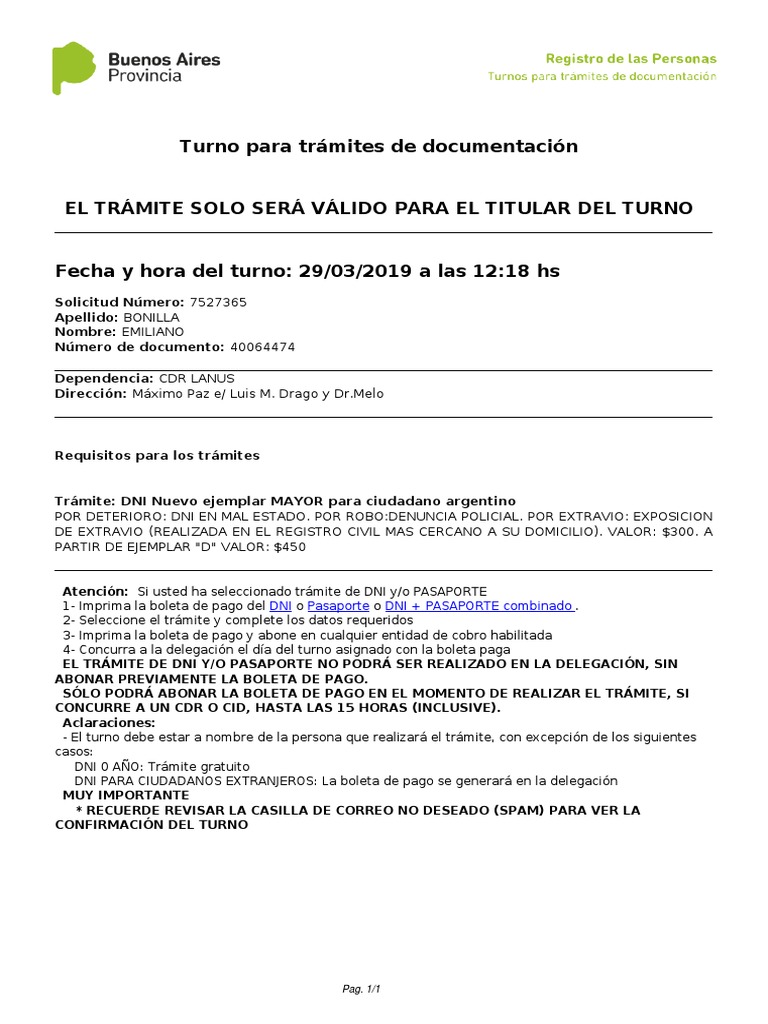 Turno | PDF | Gobierno y personalidad | Documentos oficiales