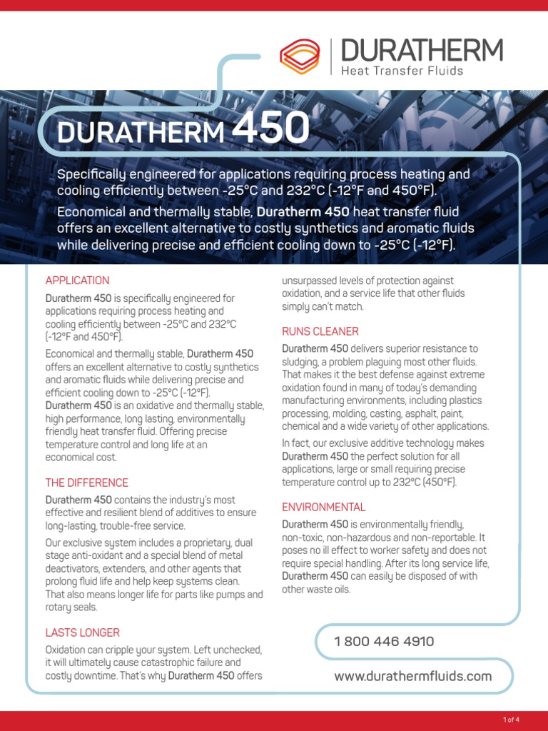 Duratherm: Application | PDF | Viscosity | Coolant