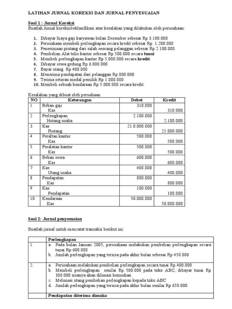 Latihan Soal Akuntansi | PDF
