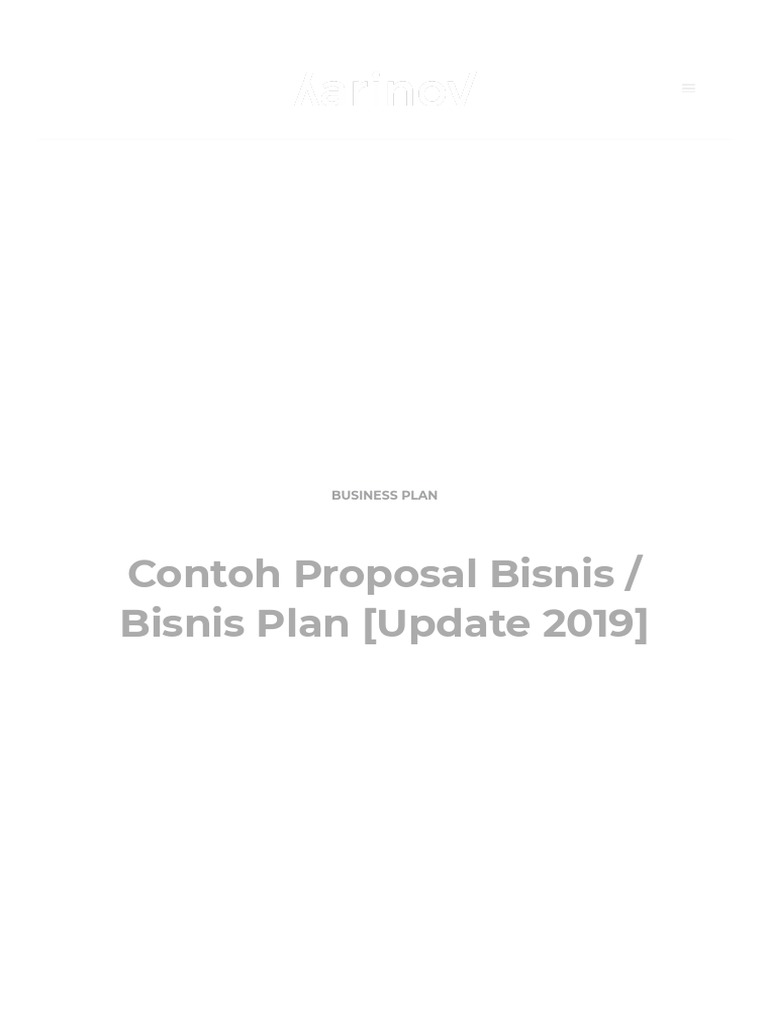 Proposal Bisnis - Bisnis Plan | PDF