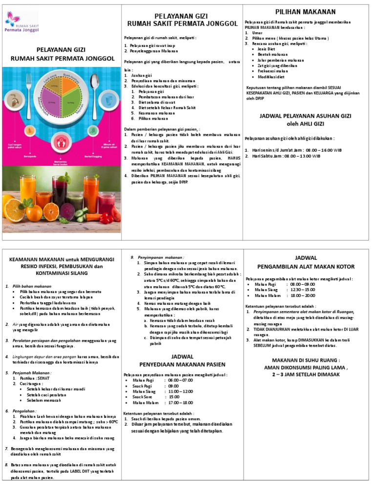 Leaflet Pelayanan Gizi RS | PDF