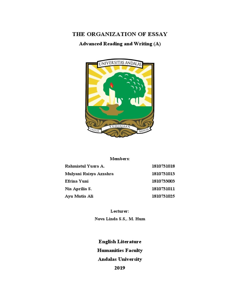The Organization of Essay | PDF | Essays | Citation