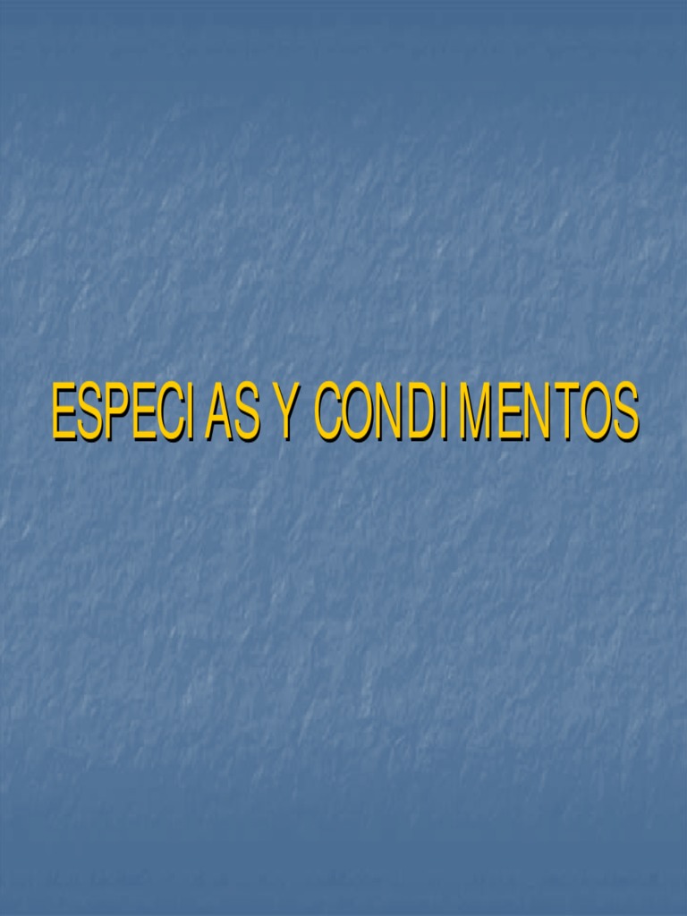 Triguisar Colombiano: Especias y Usos | PDF | Pimenton | Mostaza ...