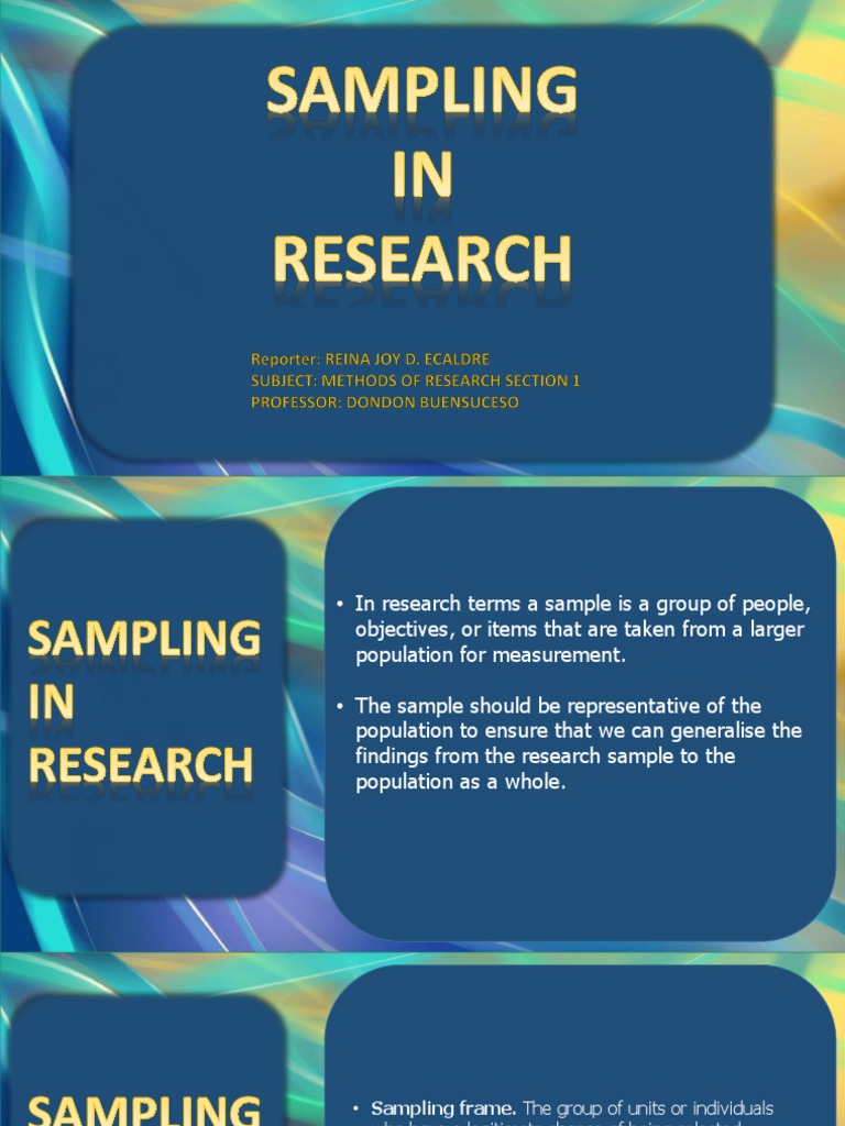 Research | PDF | Sampling (Statistics) | Research Methods