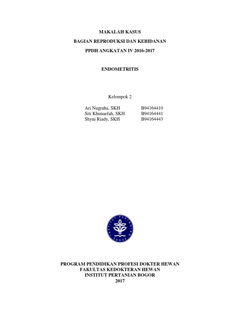 Makalah Endometritis Kelompok | PDF
