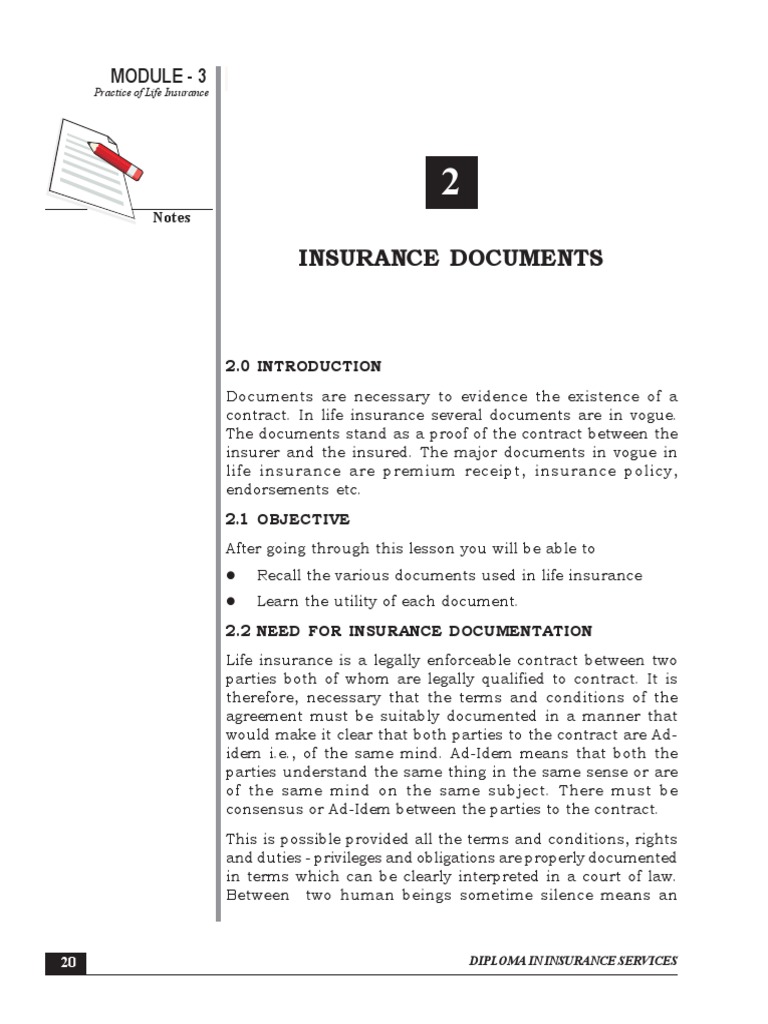Insurance Documents: Module - 3 | PDF | Insurance Policy | Life Insurance