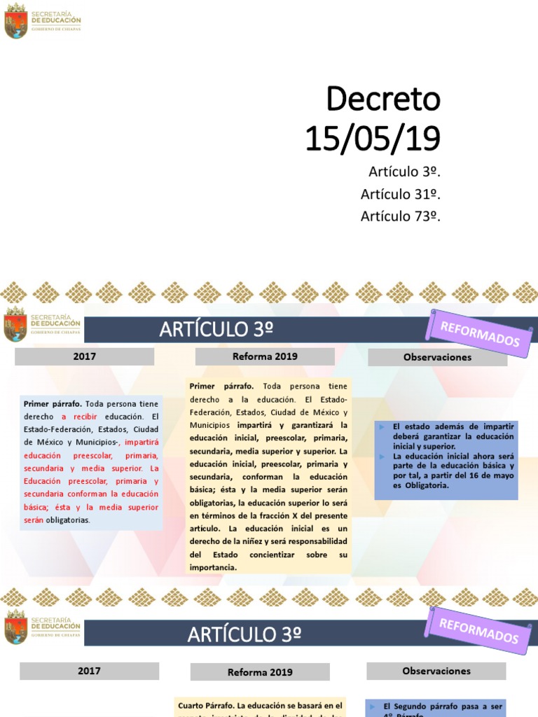 Articulo 3 Constitucional | PDF | Educación de la primera infancia ...