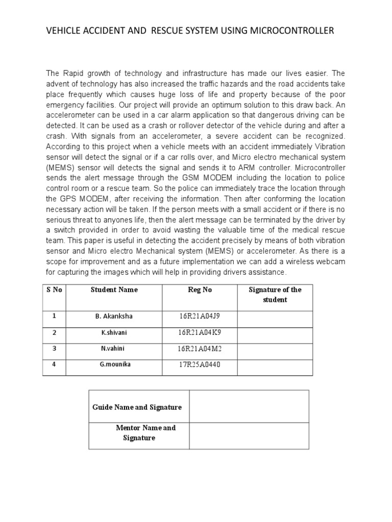 An Automated Vehicle Accident Detection and Emergency Notification System Using Sensors and ...