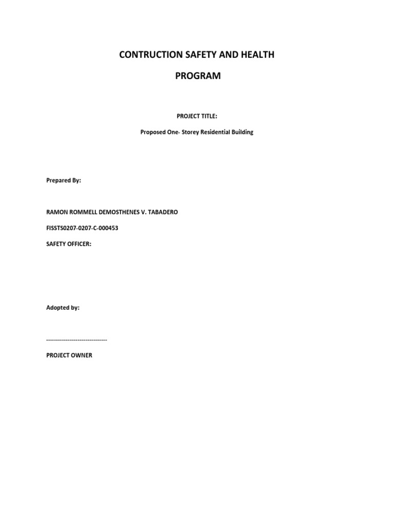 Final Safety Program | PDF | Personal Protective Equipment ...