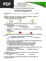 Pre-Test - Grade 1 | PDF
