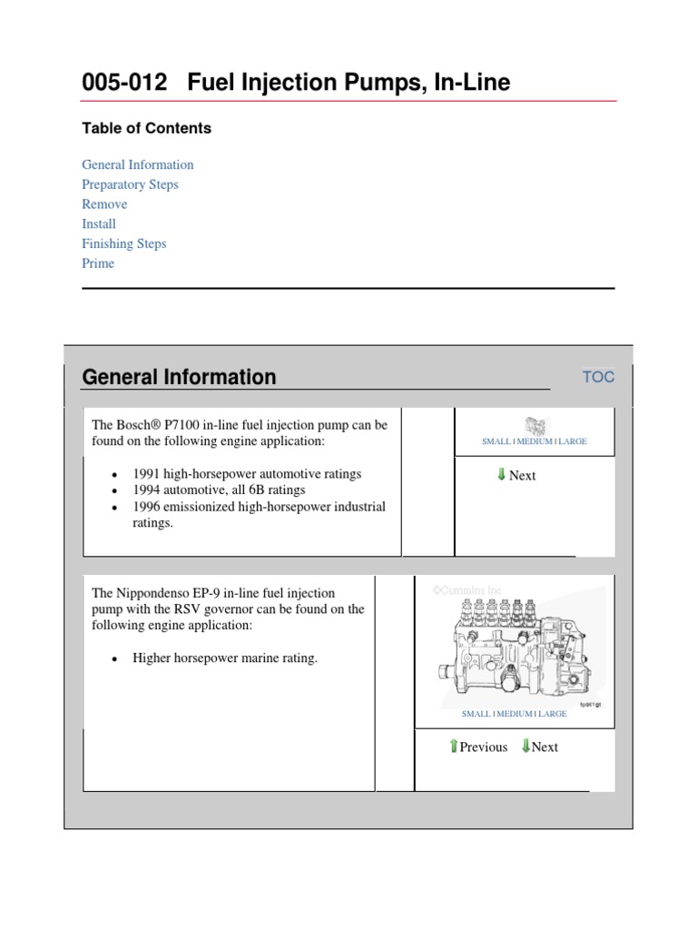 Inline Fuel Pump Timing PDF | PDF | Fuel Injection | Pump