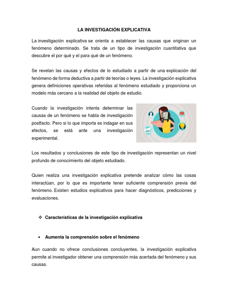 La Investigación Explicativa | PDF | Teoría | Epistemología