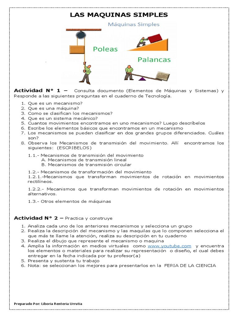 Mecanismos y Máquinas Simples | PDF | Tecnología