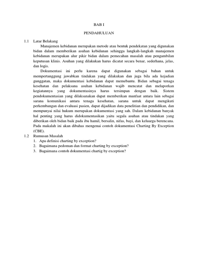 Makalah Contoh Dokumentasi CBE | PDF
