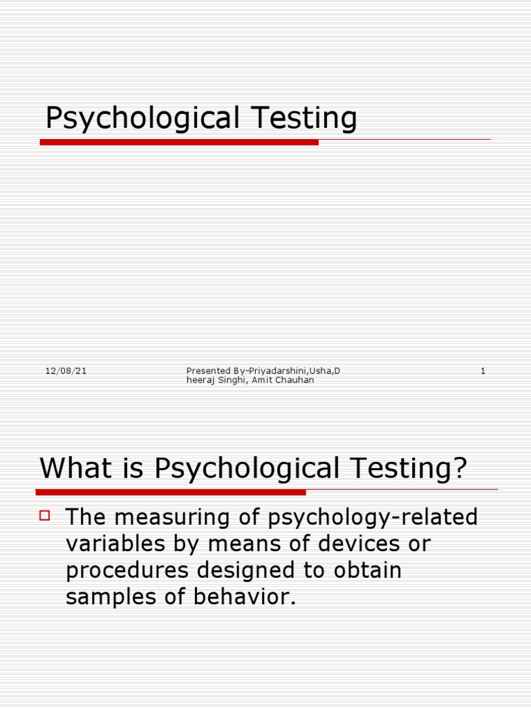 Psychological Testing | PDF | Psychological Testing | Bullying